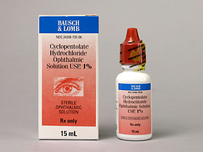 CYCLOPENTOLATE HCL OPHTH. SOLN. SOL 0.01 15ML | Real Value Rx
