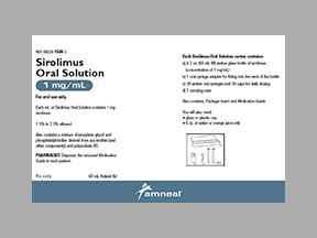 Sirolimus 1mg/mL Oral Solution 60mL | Real Value Rx