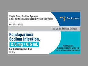 FONDAPARINUX SODIUM FOR INJECTION INJECT. 2.5MG/0.50ML 2X1ML SYRG ...