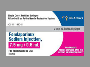 FONDAPARINUX SODIUM FOR INJECTION INJECT. 7.5MG/0.60ML 2X1ML SYRG ...