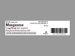 MANGANESE IV SOL 1MG/10ML 10ML X 25 | Real Value Rx
