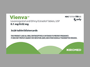 LEVONORGESTREL/ETHINYL ESTRADIOL VIENVA .10/.02MG TABS 3X28 | Real Value Rx