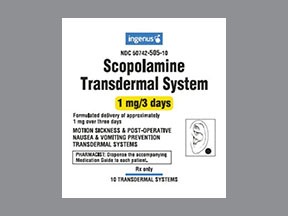 Scopolamine TD Patch 72HR 1 MG/3DAYS 10 EA UoU | Real Value Rx