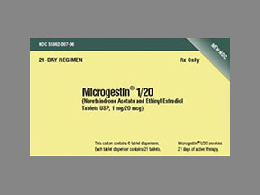 NORETHINDRONE/ETHINYL ESTRADIOL MICROGESTIN 1MG/20MCG TB 6X21 | Real ...