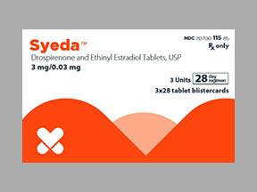 DROSPIRENONE/ETHINYL ESTRADIOL SYEDA 3/0.03MG TB 3X28 | Real Value Rx