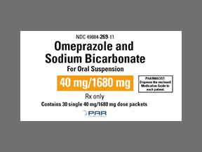 OMEPRAZOLE/SODIUM BICARBONATE POWDER FOR ORAL SUSPENSION PCKT 40/1680MG ...