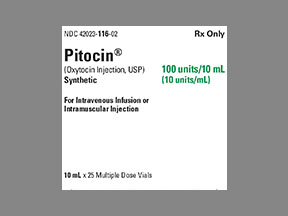 OXYTOCIN INJECTION (PITOCIN) INJECT. 10UNITS/ML 10MLX25 | Real Value Rx