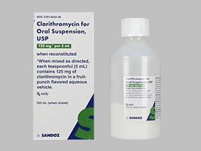 CLARITHROMYCIN ORAL SUSPENSION, USP SUSP 125MG/5ML 100ML | Real Value Rx