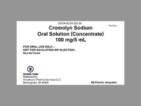 CROMOLYN SODIUM ORAL SOL 100MG/5ML 12X8X5ML UD | Real Value Rx